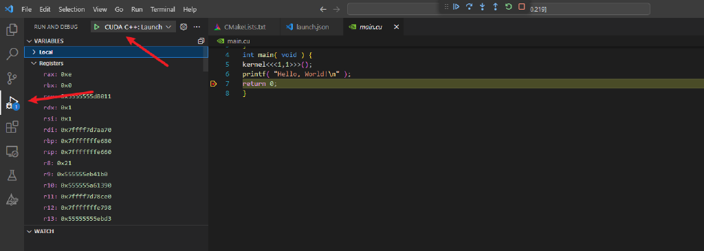 CUDA Programming in VS Code with CMake